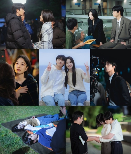 '경도를 기다리며' 박서준-원지안, '경지' 커플 휴식시간 포착! 크리스마스 맞이 비하인드 사진 대방출!